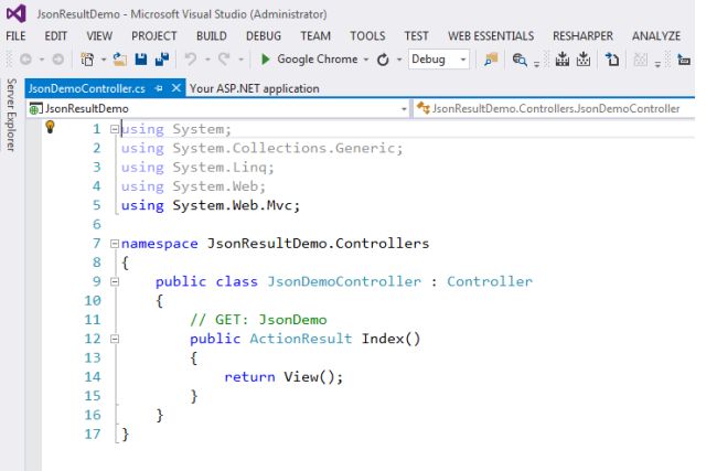 JsonResult Type in MVC